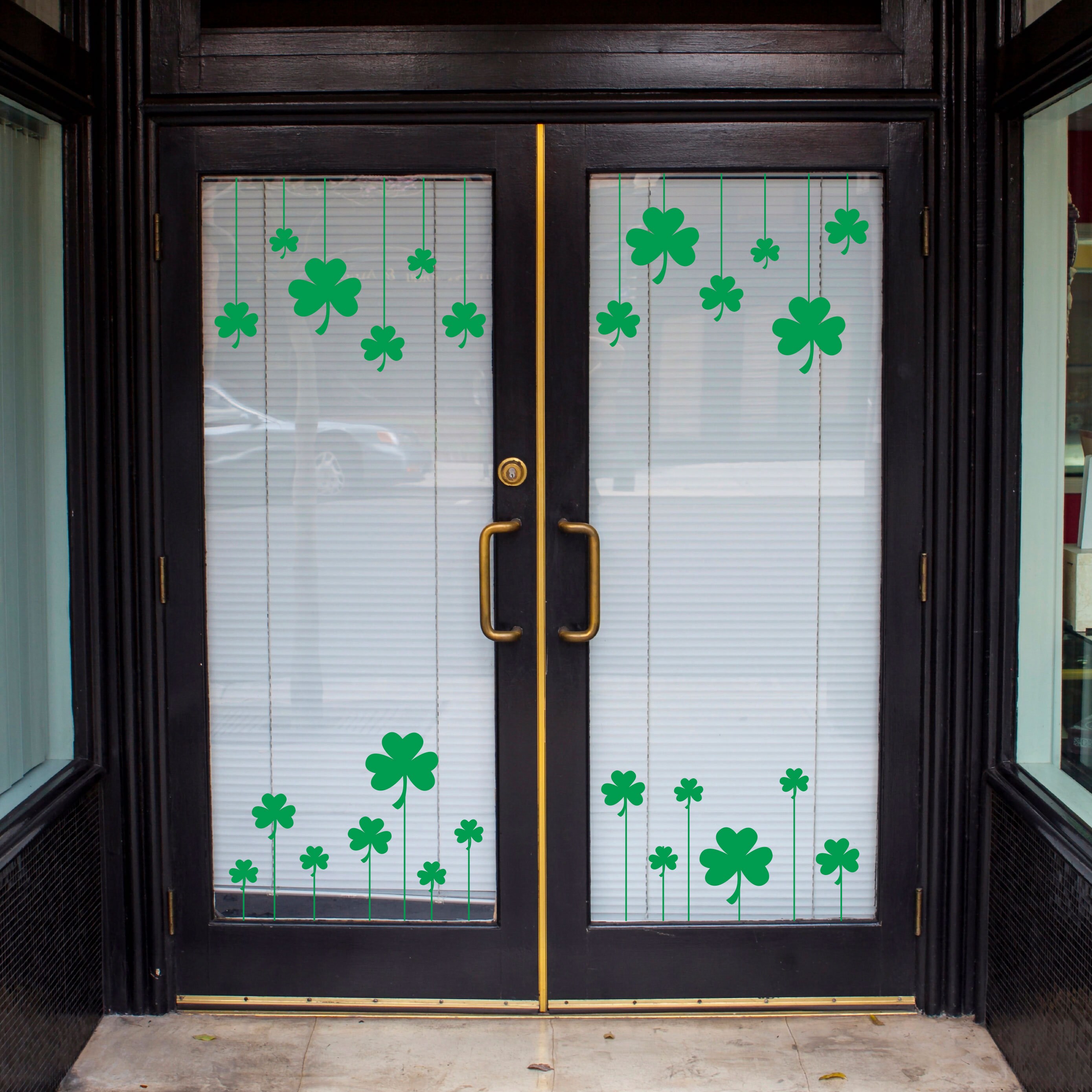Hanging Shamrock Decals | St. Patrick's Day Window Decals - Etsy