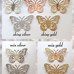 Gold Butterfly Wall Stickers, 3D Butterfly Wall Decor, Butterfly Decals ...
