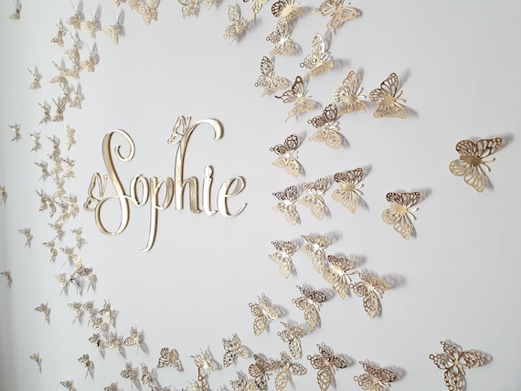 Butterfly Nursery Decor Butterfly Name Sign Name Sign for | Etsy