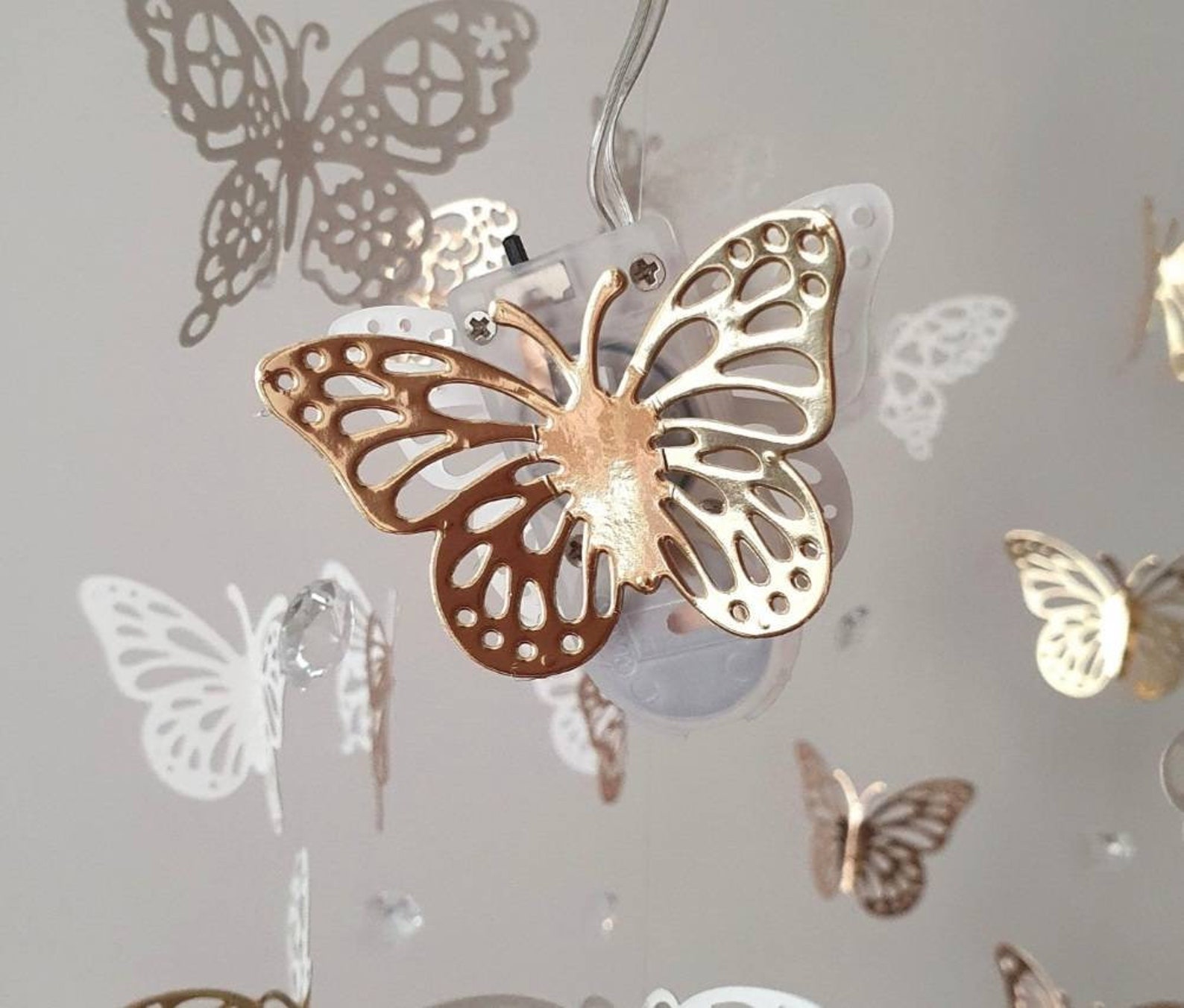 Butterfly Mobile, Butterfly Chandelier, Crib Mobile, Light up Mobile ...