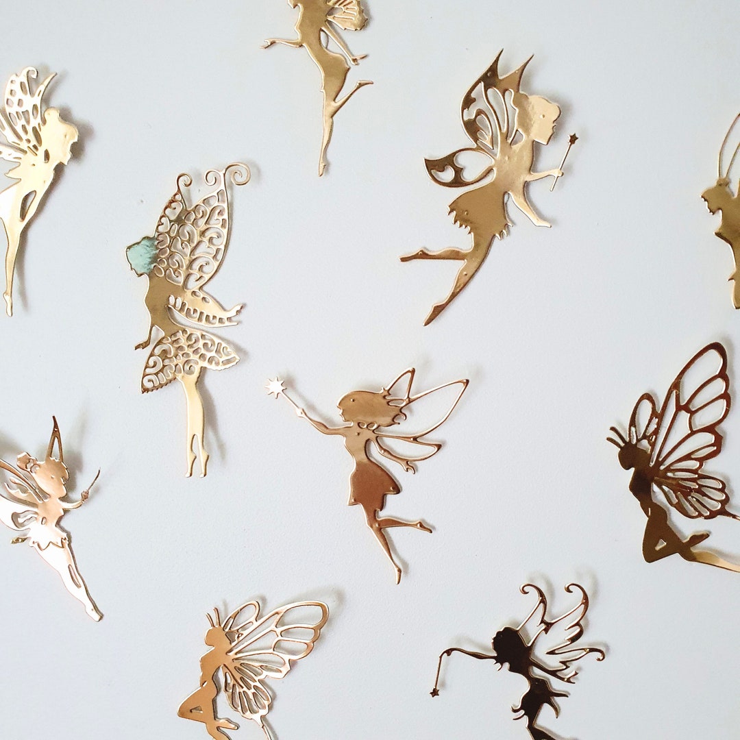Fairy Wall Stickers, Fairy Wall Decor, Fairy Nursery Decor, Gold Fairy ...