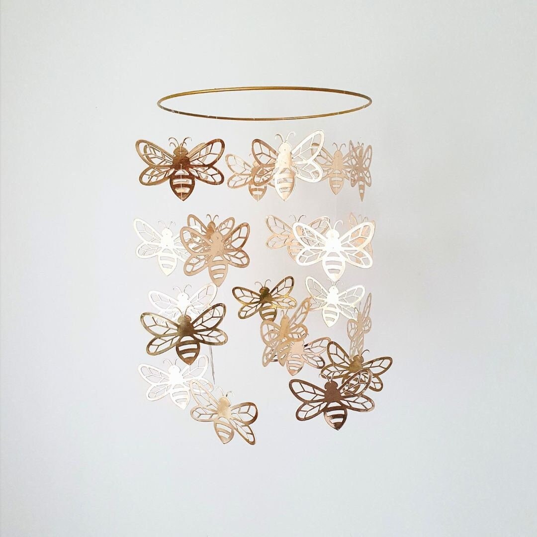 Bee Baby Mobile, Bee Mobile Nursery, Bee Paper Mobile, Bee Paper ...