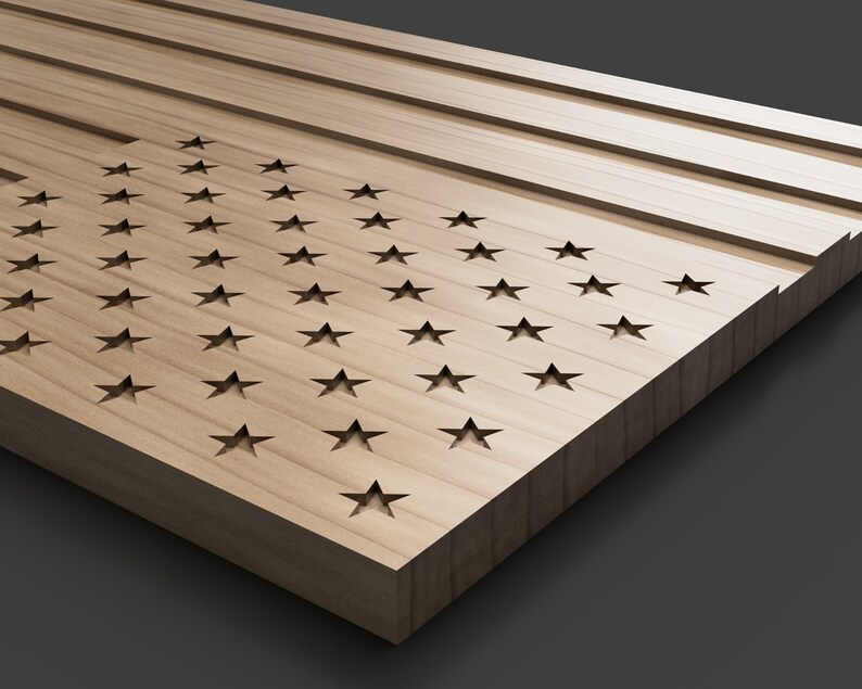 American Flag 3D Files Stl Step Skp F3d 3mf Crv3d Instant Download Cnc ...