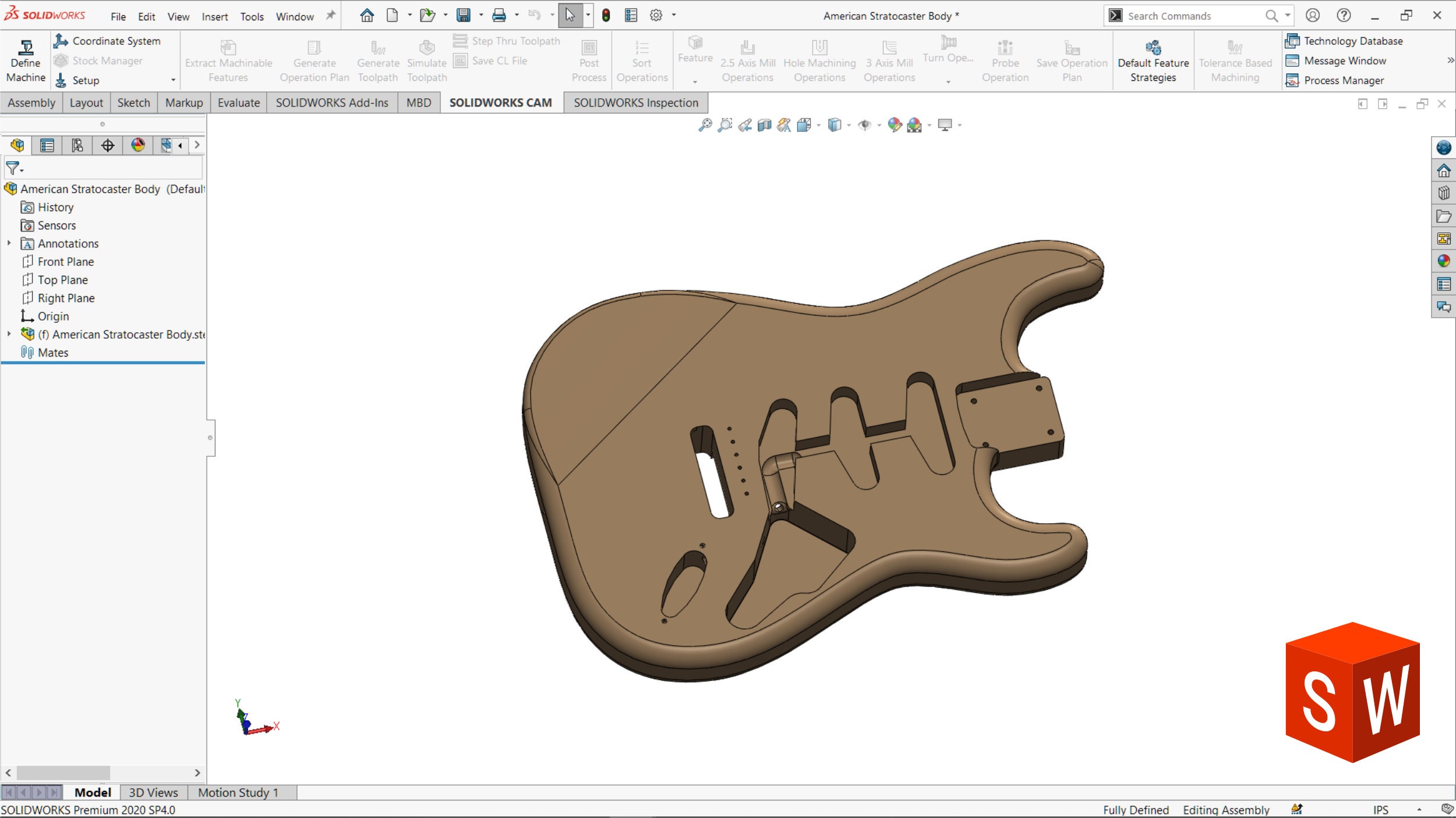 Fender Stratocaster Body 3D CAD Files Stl Step Skp F3d 3mf - Etsy Canada