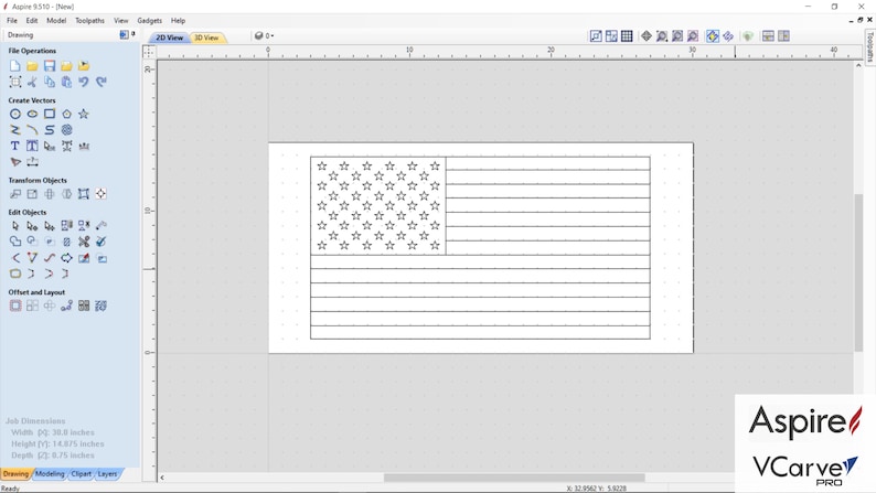 American Flag 2D CAD Files Svg Dxf Eps Png Instant - Etsy Ireland