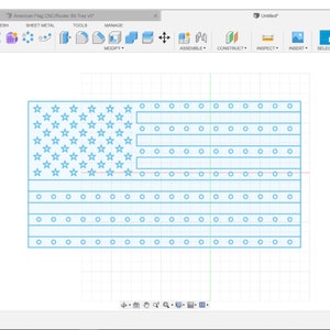 American Flag CNC Router Bit Tray Organizer 3D Files Stl Step Skp F3d ...