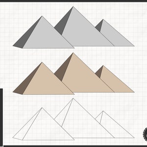 Great Pyramid SVG PNG DXF Jpeg Ai Files Instant Download Egyptian ...
