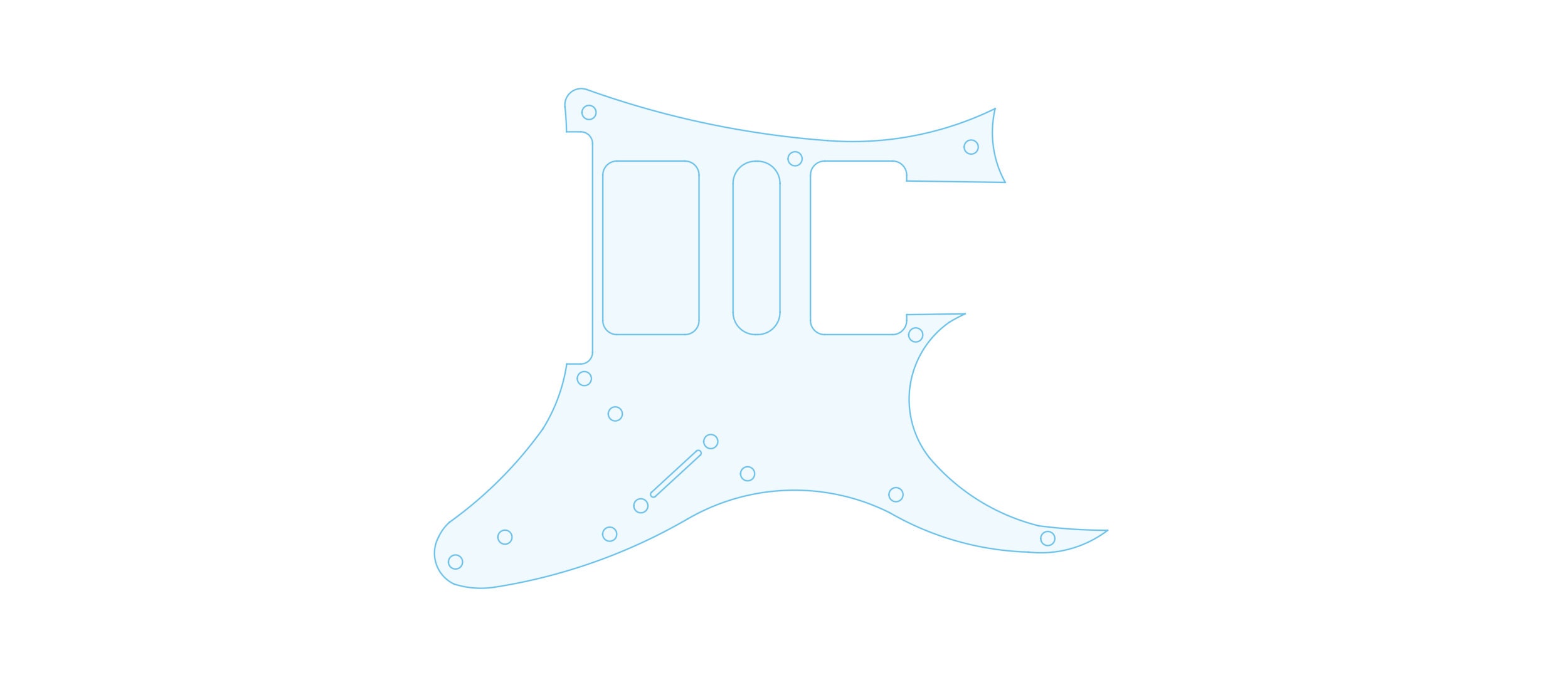 Ibanez JEM Pickguard Dxf Svg Png 2D CAD Files 1:1 Scale - Etsy Finland
