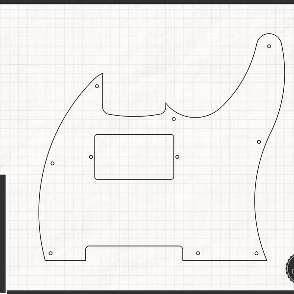 Telecaster Pickguard Cad File - Etsy