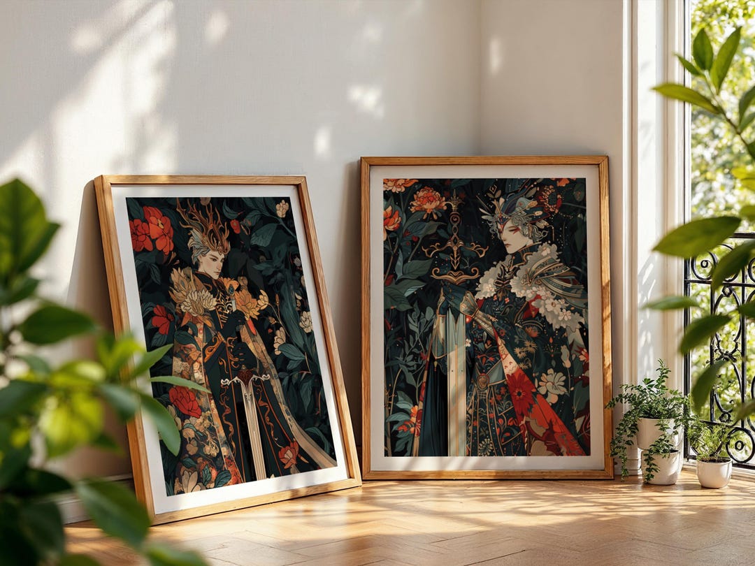 High Fae Royal Guard Art Print Set, Elf Warrior, Fantasy Decor (digital ...