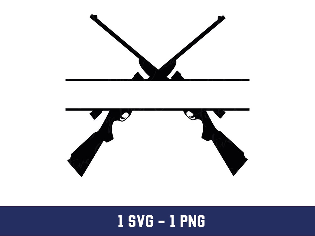 Split Shotgun Rifle, Shotgun Monogram Svg,crossed Shotgun Svg,hunter ...