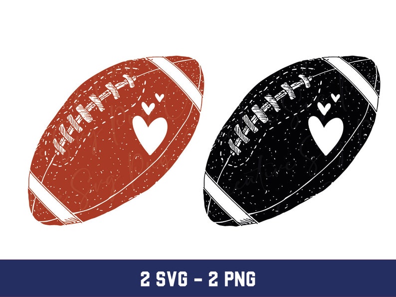 Football Heart Png, Football Heart Svg - Etsy