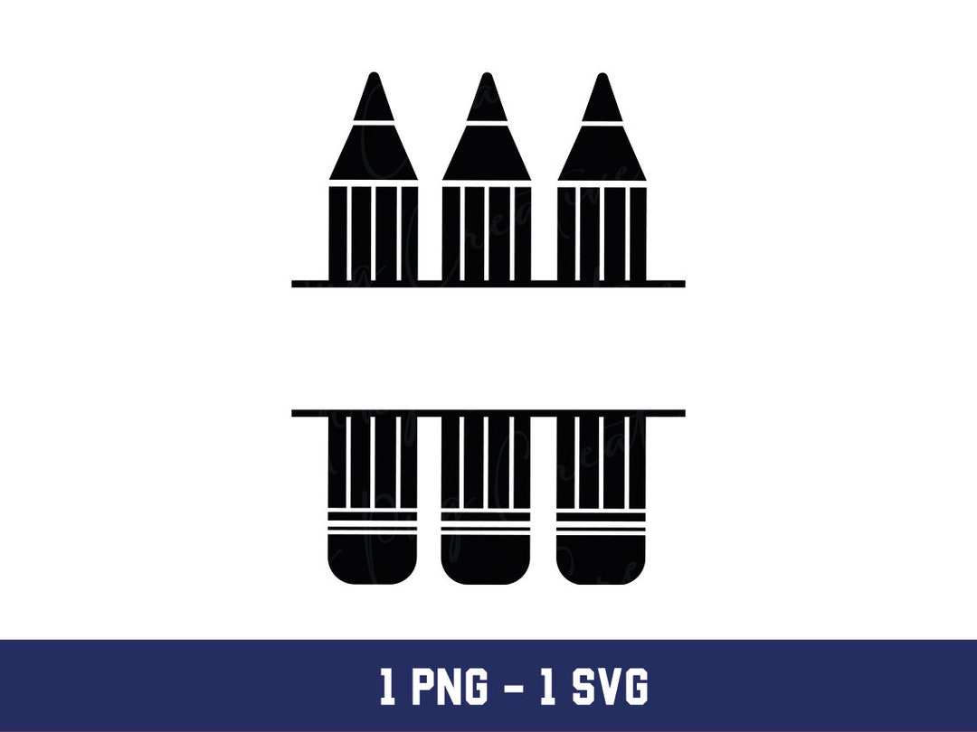 Pencil Split Png, Pencil Split Svg, Pencil Split Monogram - Etsy