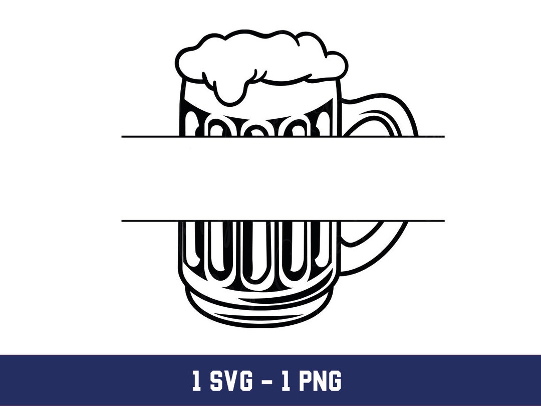 Beer Mug Split Svg, Beer Glass Split Svg, Beer Stein Split Svg, Beer ...