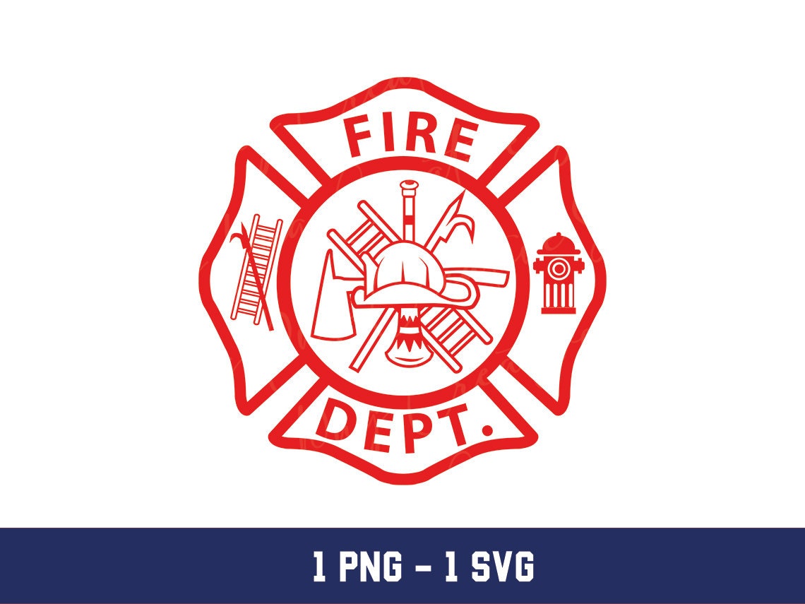 Fire Department Png, Fire Department Svg, Fire Dept Png, Maltese Cross ...