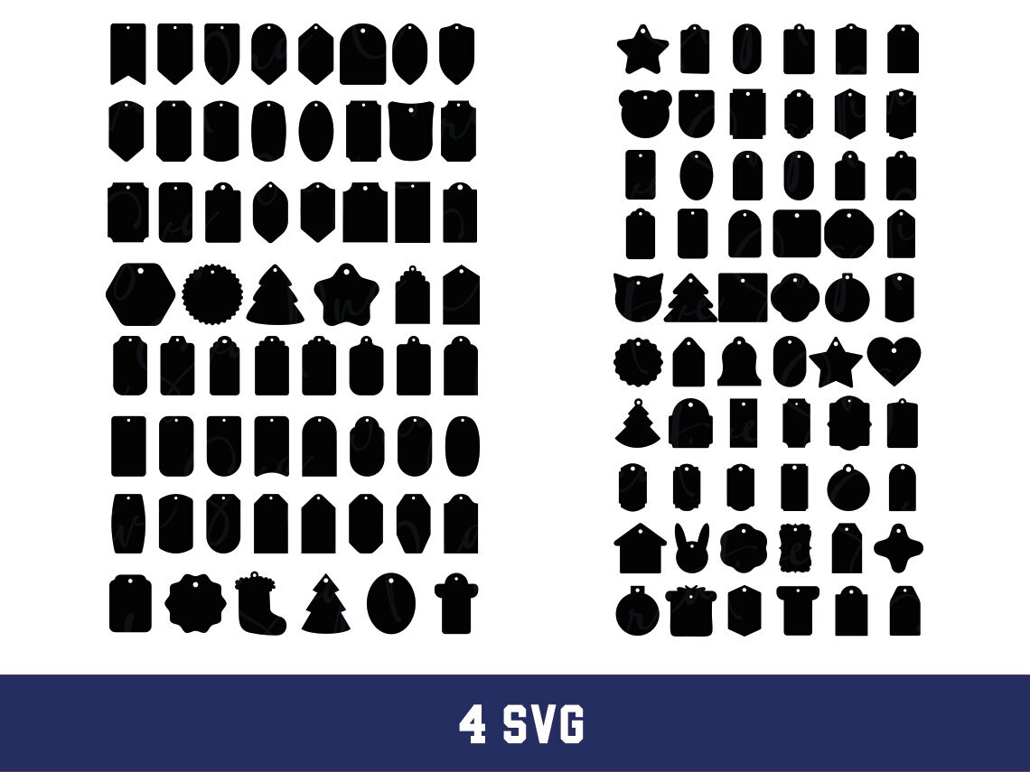 Gift Tag Svg Bundle Gift Label Svg Gift Tag Template Svg - Etsy