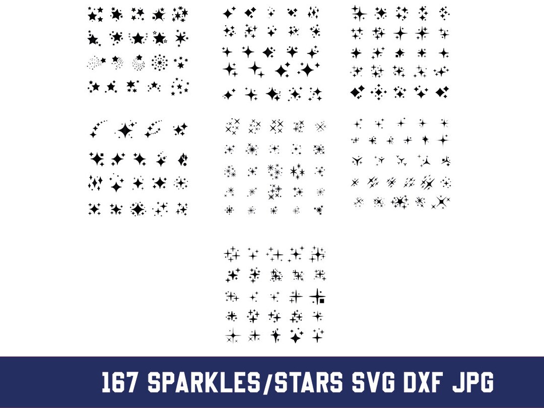 Sparkle Svg Bundle, Sparkles Cut File, Galaxy Sparkles Svg, Sparkles ...