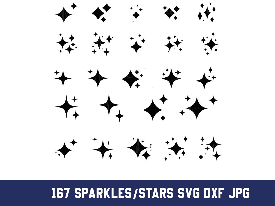 Sparkles SVG Bundle: Galaxy Stars Cut Files (instant Download) - Etsy