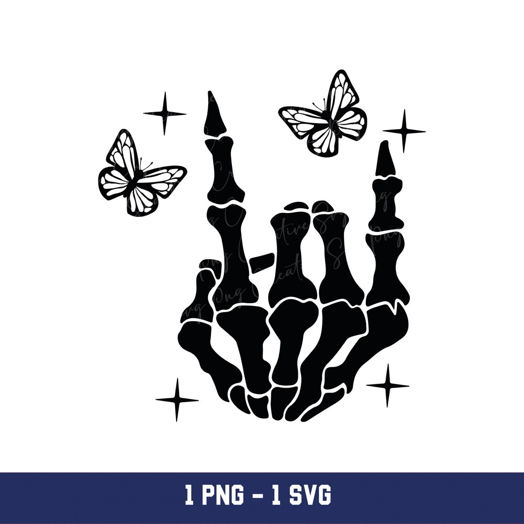 Skull Hand Svg, Skull Hand Png - Etsy