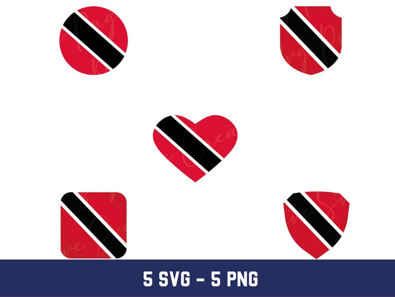 Trinidad and Tobago Svg Png, Trinidad Svg, Flag of Trinidad and Tobago ...
