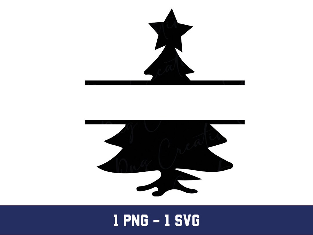 Christmas Tree Split Name Monogram (PNG SVG Digital Download) - Etsy