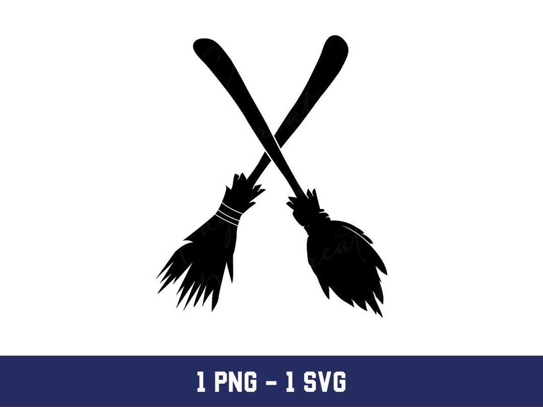 Witch's Broom Png Crossed Witch's Broom Svg - Etsy