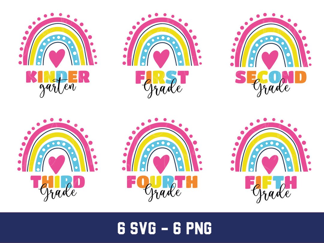 Back to School Svg Bundle, Kindergarten Svg, First Grade Svg, Second ...