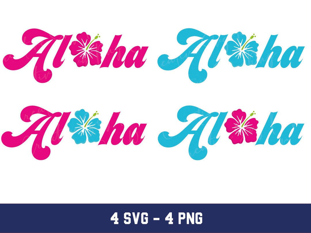 Aloha Png Aloha Svg Hibiscus Flower Png Svg - Etsy