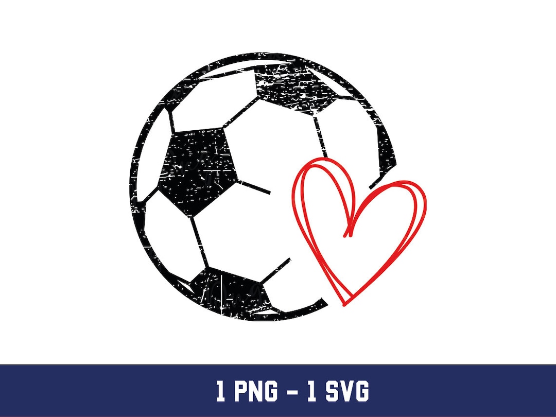 Soccer Ball With Heart Png, Soccer Ball With Heart Svg - Etsy