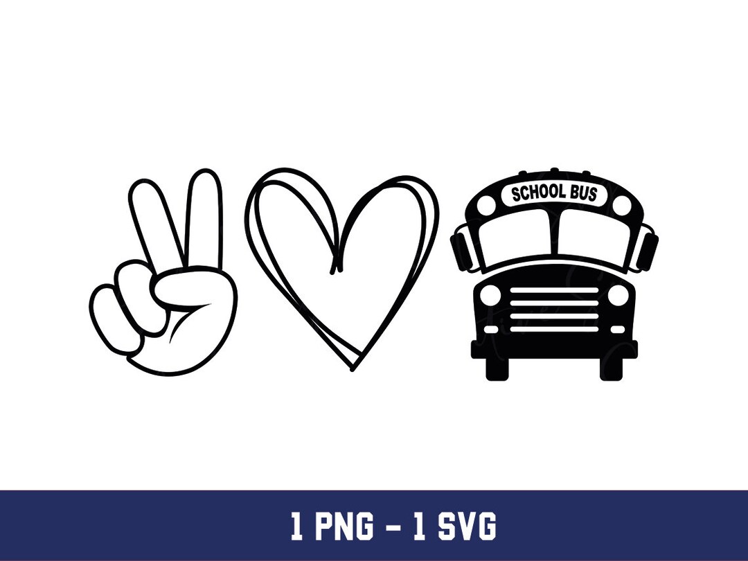 School Bus Svg School Bus Png School Bus Love Etsy 
