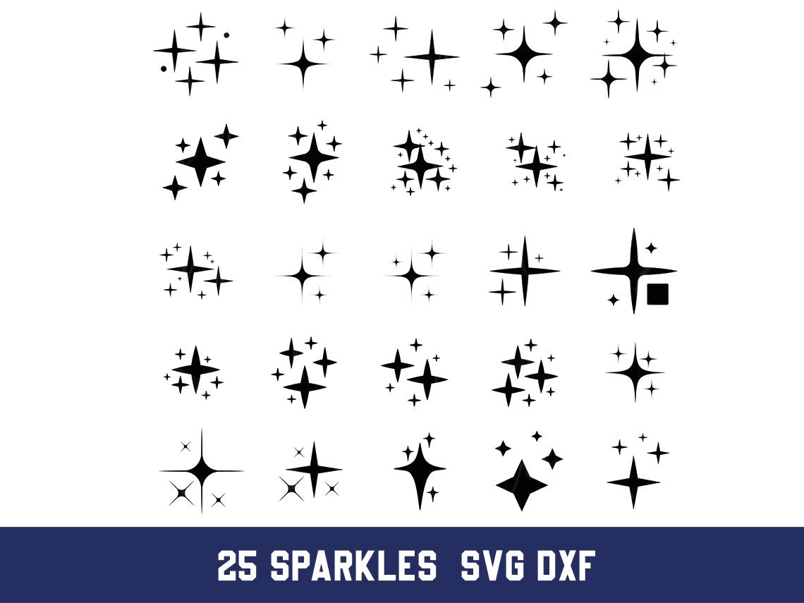 Sparkle Svg Bundle Sparkles Cut File Galaxy Sparkles Svg - Etsy