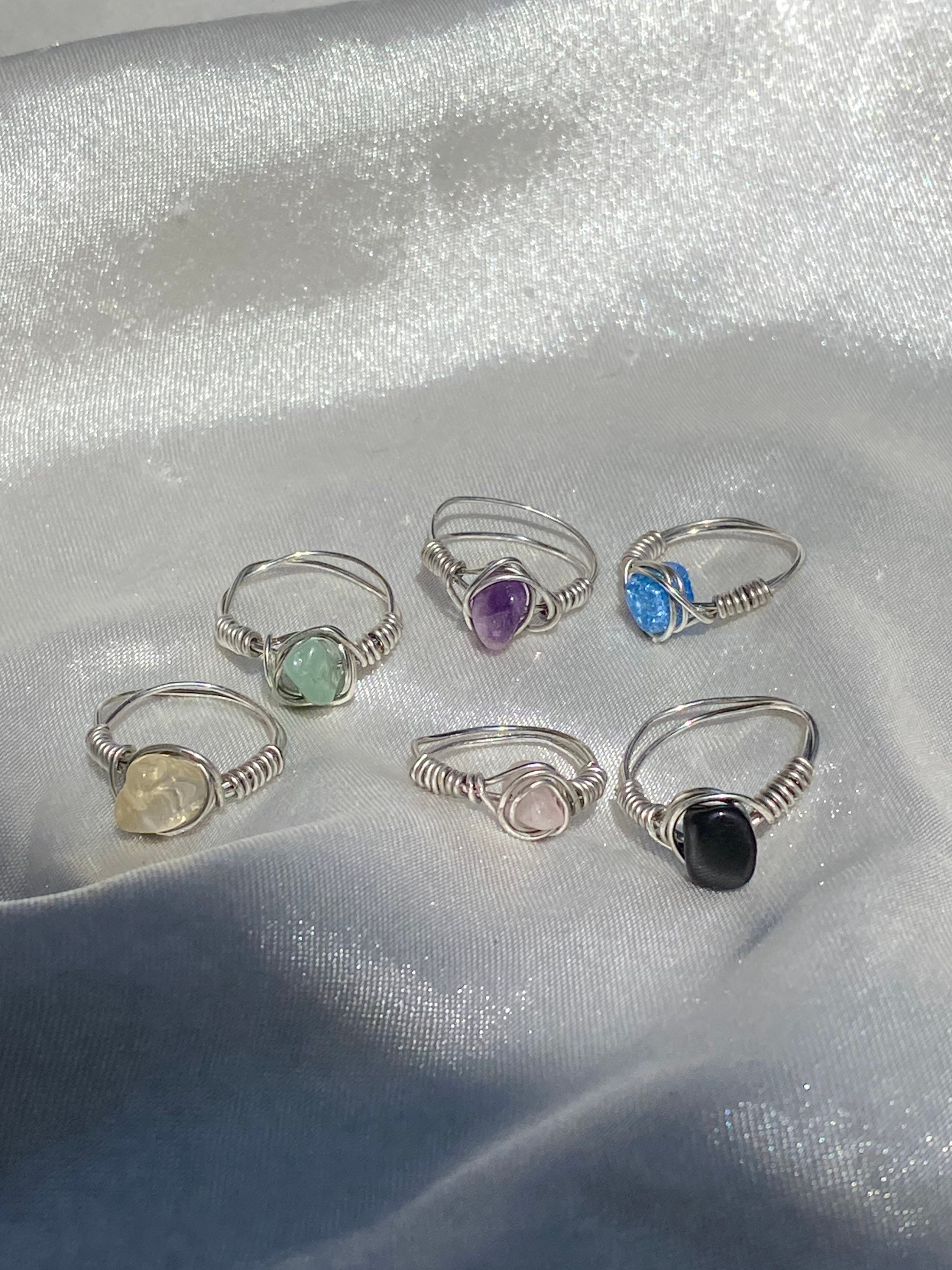 Crystal Rings, Wire Wrapped Rings, Stone Rings - Etsy