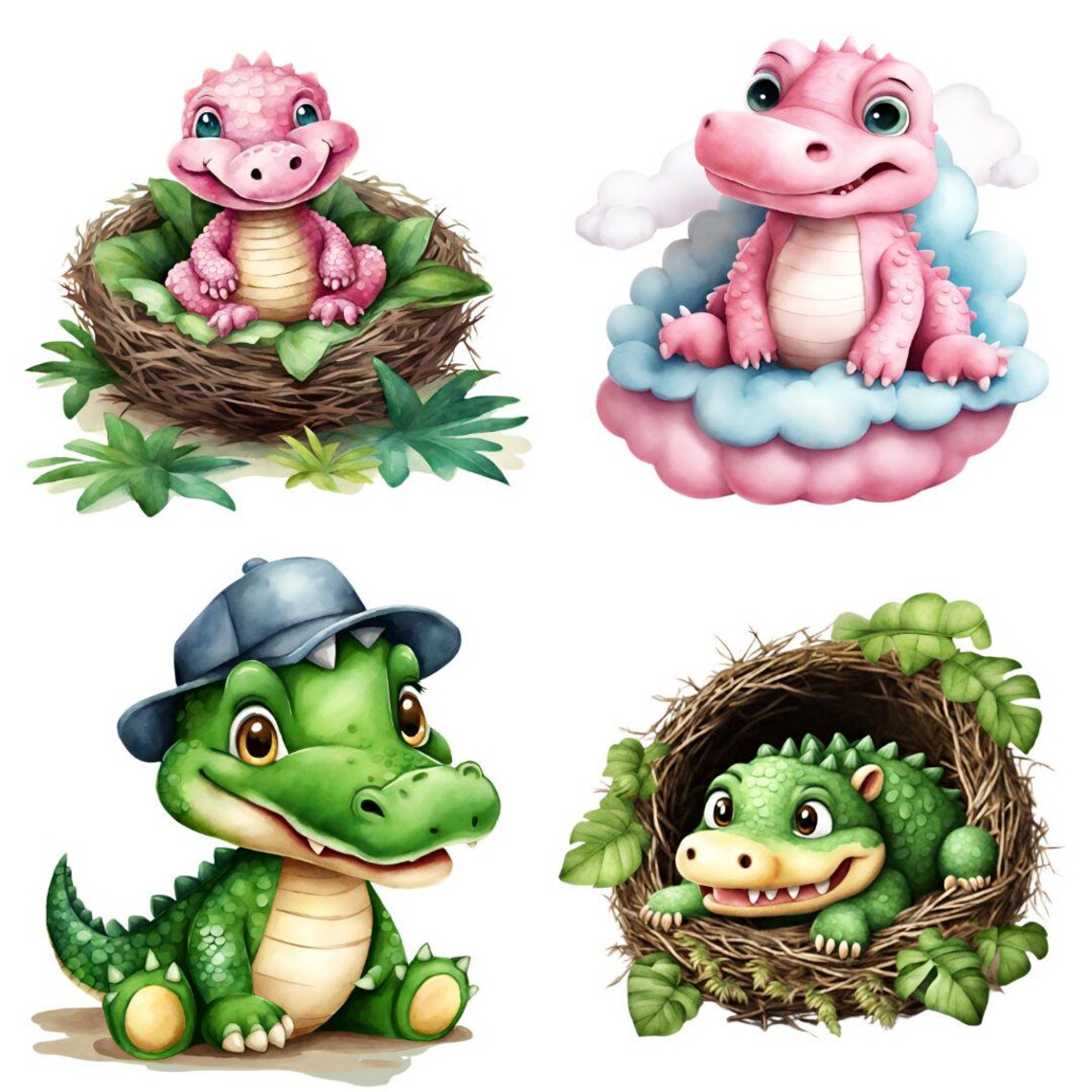 Cartoon Crocodile Clipart Cute Crocodile Clipart Cute Alligator PNG ...