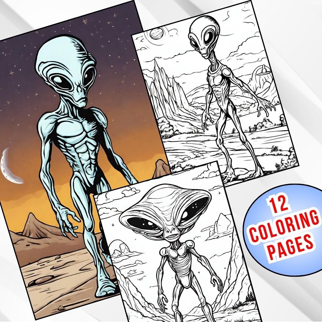 Alien Coloring Pages for Kids Alien Invasion Coloring Pages Printable ...