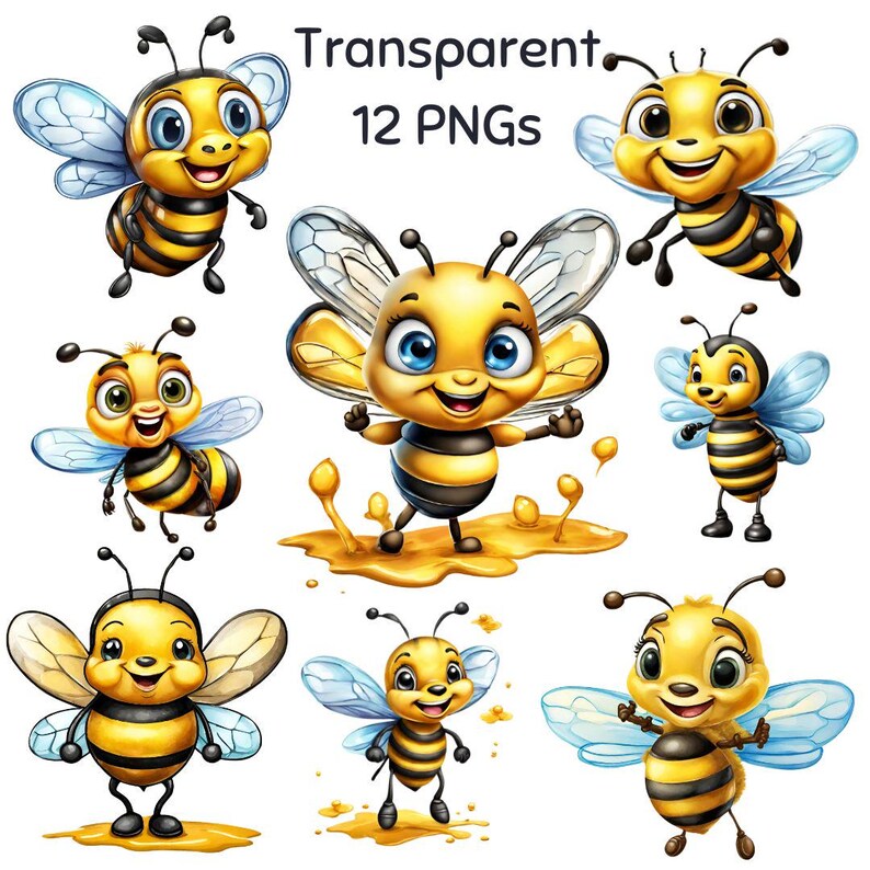 Cute Honeybee Clipart Adorable Bee Graphics Cute Bee Printable ...