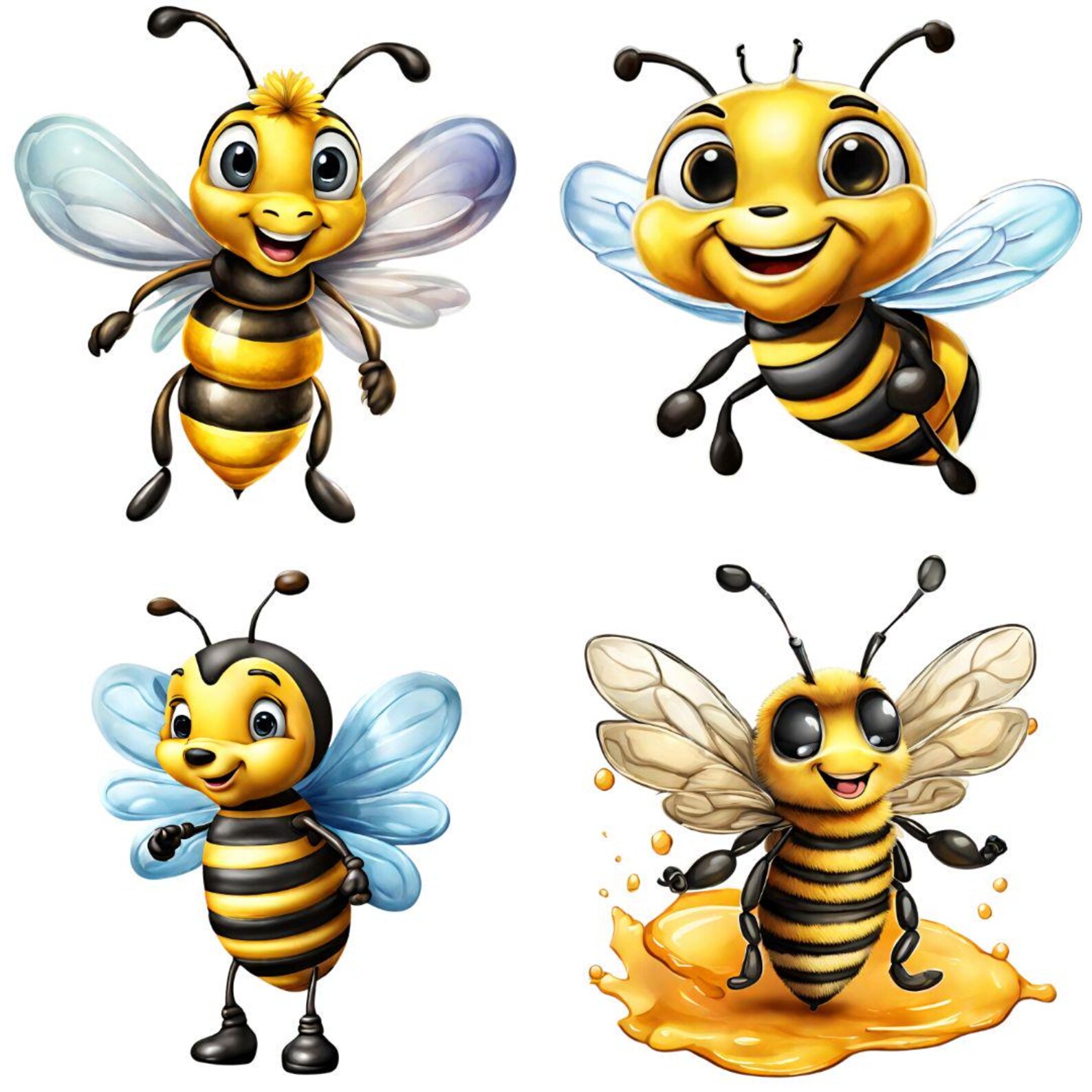 Cute Honeybee Clipart Adorable Bee Graphics Cute Bee Printable ...