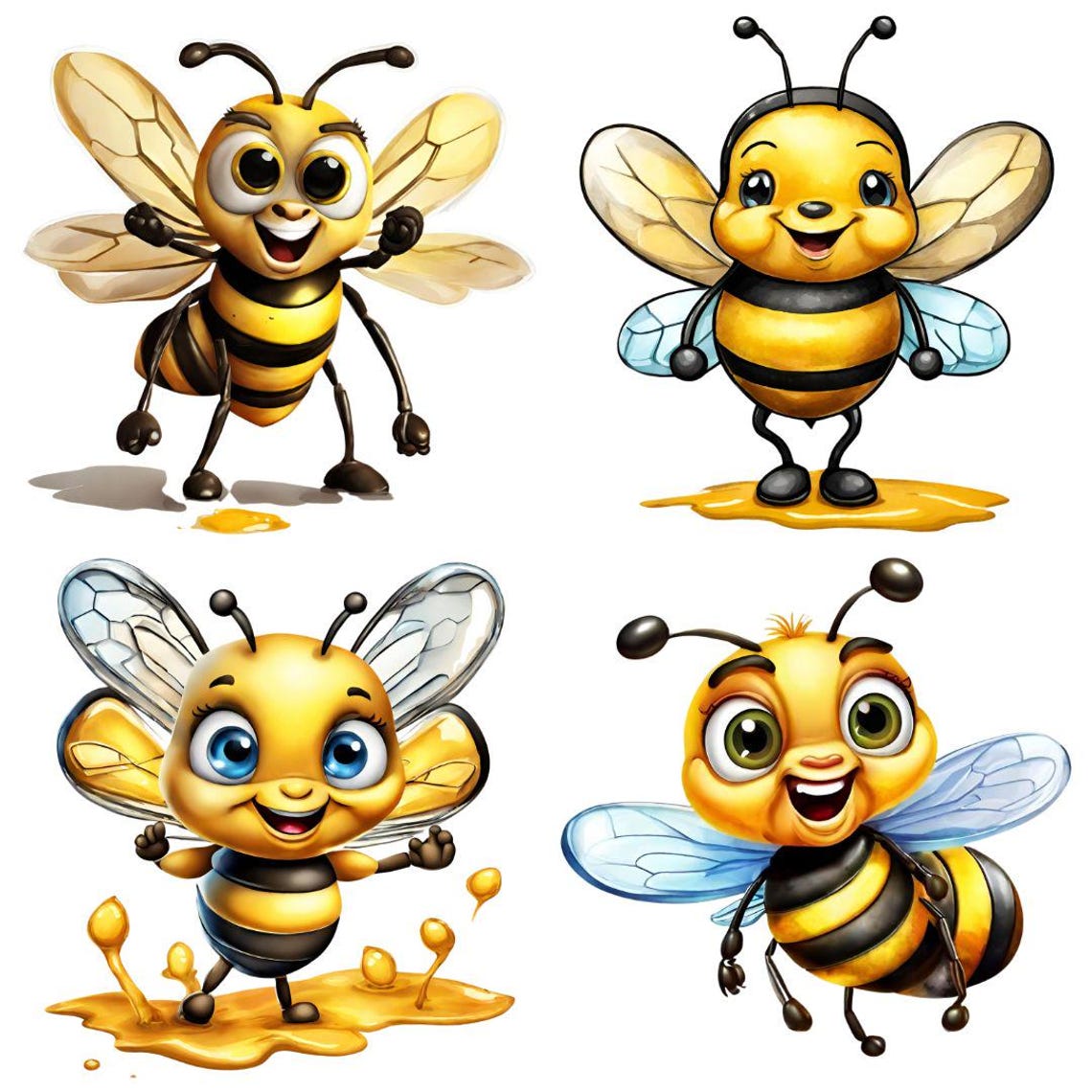 Cute Honeybee Clipart Adorable Bee Graphics Cute Bee Printable ...