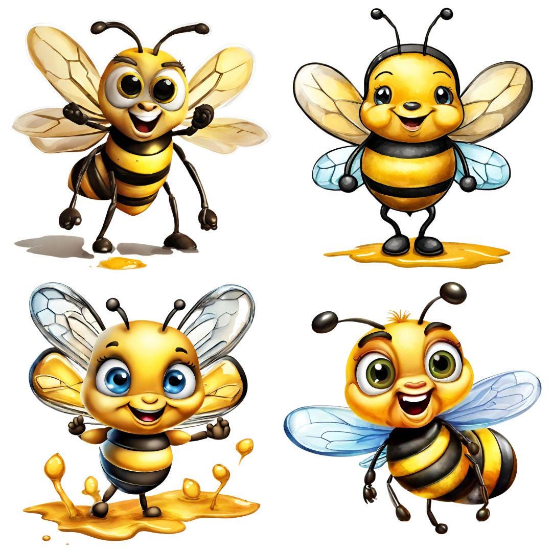 Cute Honeybee Clipart Adorable Bee Graphics Cute Bee Printable ...