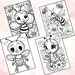 Cute Honey Bee Coloring Pages for Kids Sweet Bees Printable Coloring ...