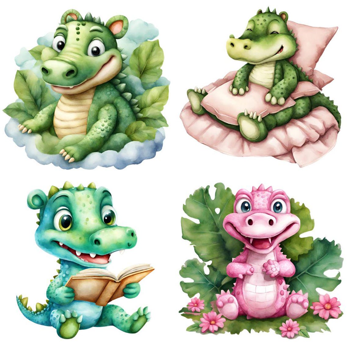 Cartoon Crocodile Clipart Cute Crocodile Clipart Cute Alligator PNG ...