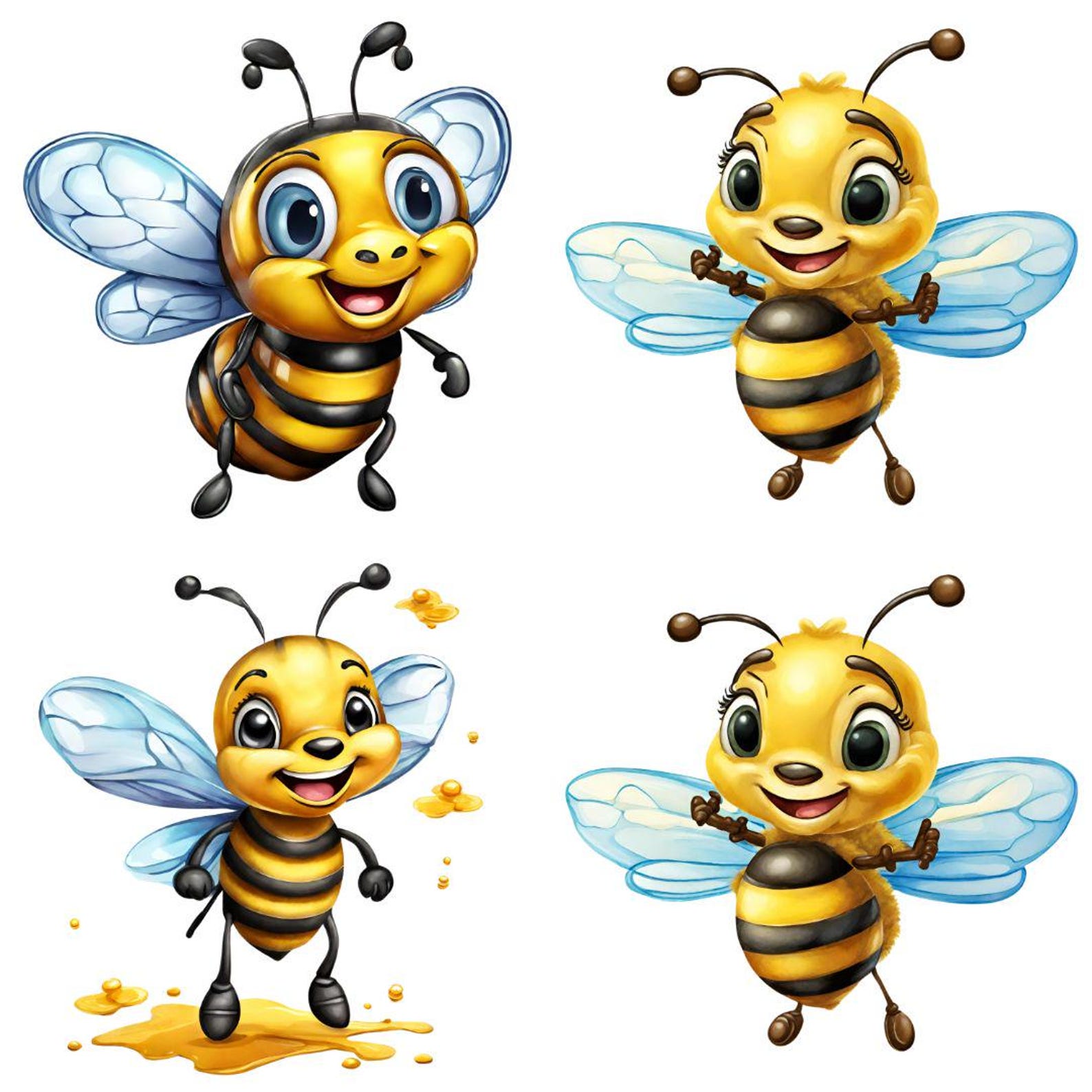 Cute Honeybee Clipart Adorable Bee Graphics Cute Bee Printable ...