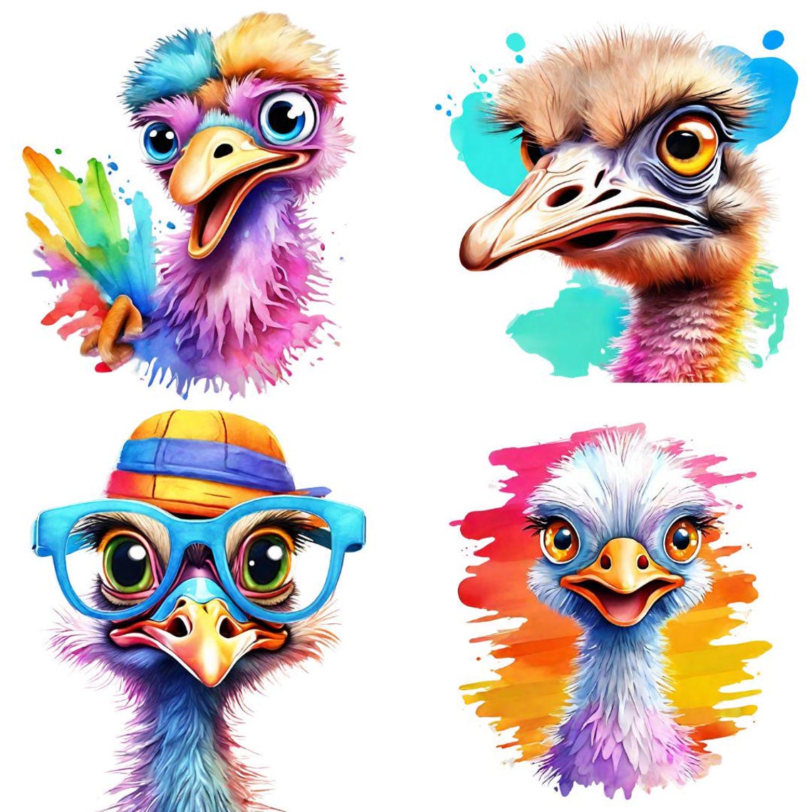 Funny Ostrich Clipart Cute Ostrich Clipart Funny Bird Clipart ...