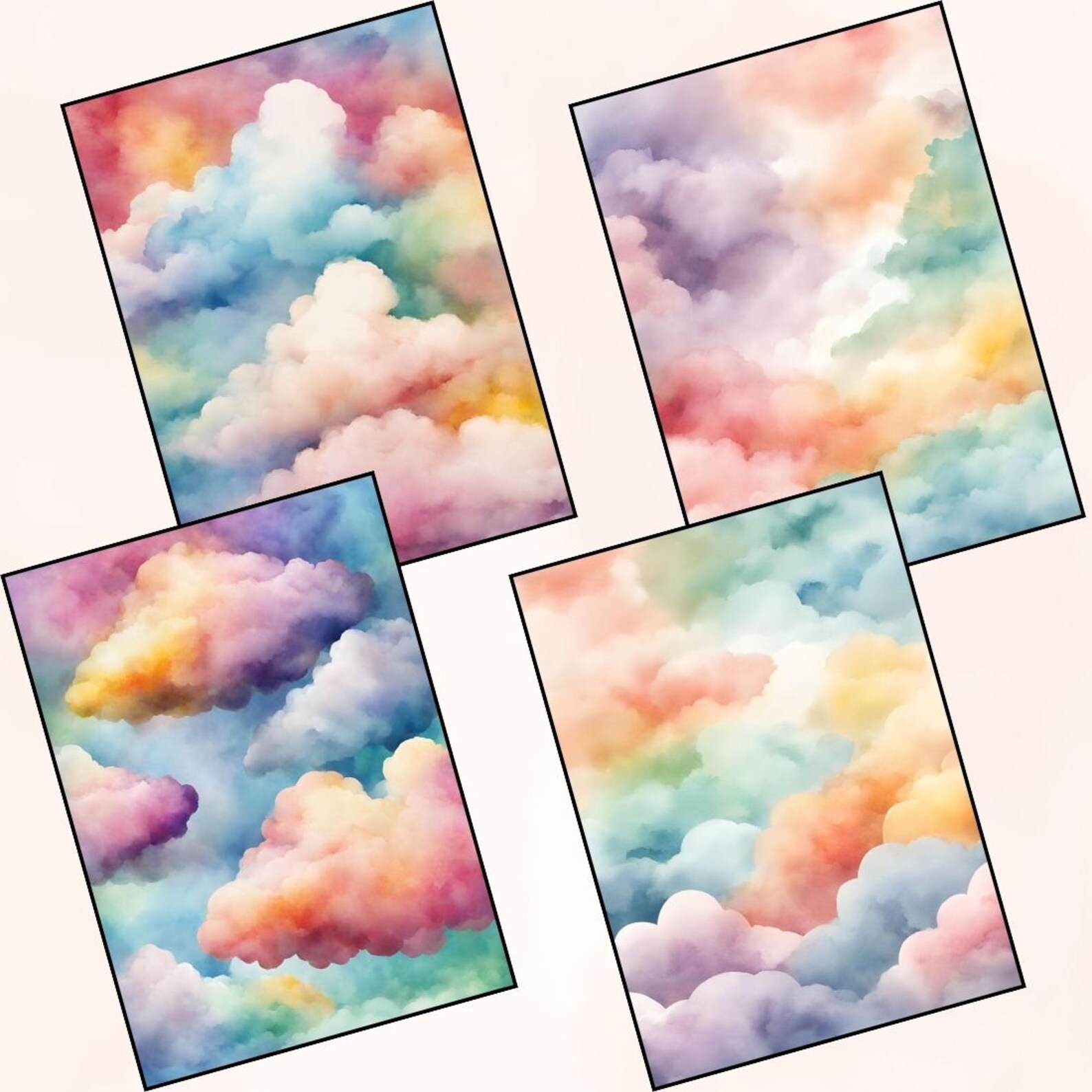 Printable Clouds Reverse Coloring Pages Beginner Reverse Coloring Book ...
