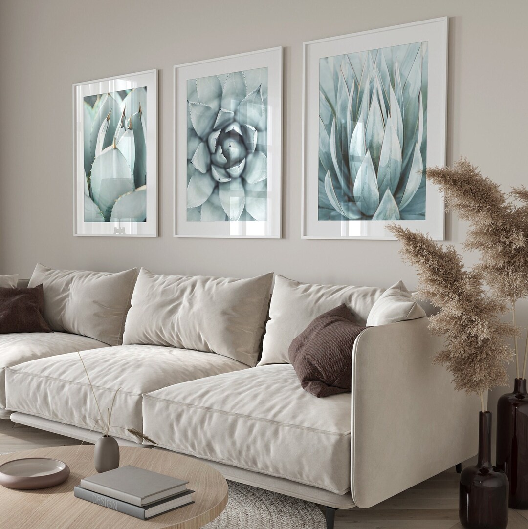 Succulents Prints, Botanical Wall Art, Set of 3 Posters, Floral Wall ...