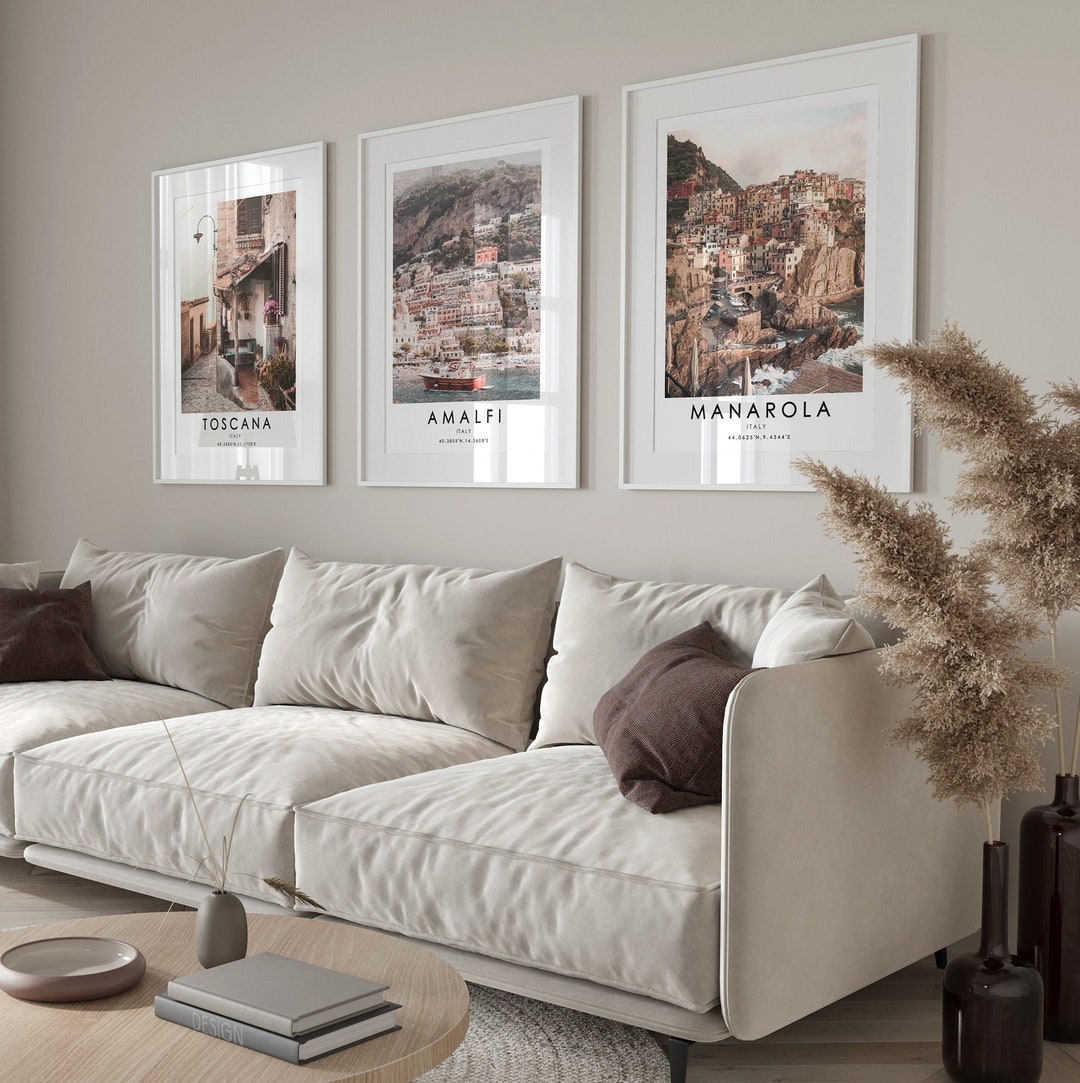 Italy Wall Art, Italy Prints, Set of 3 Italy Poster, Amalfi Poster ...
