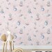 Pastel Pink Astronaut Planets Wallpaper - Nursery Space Stars Print ...