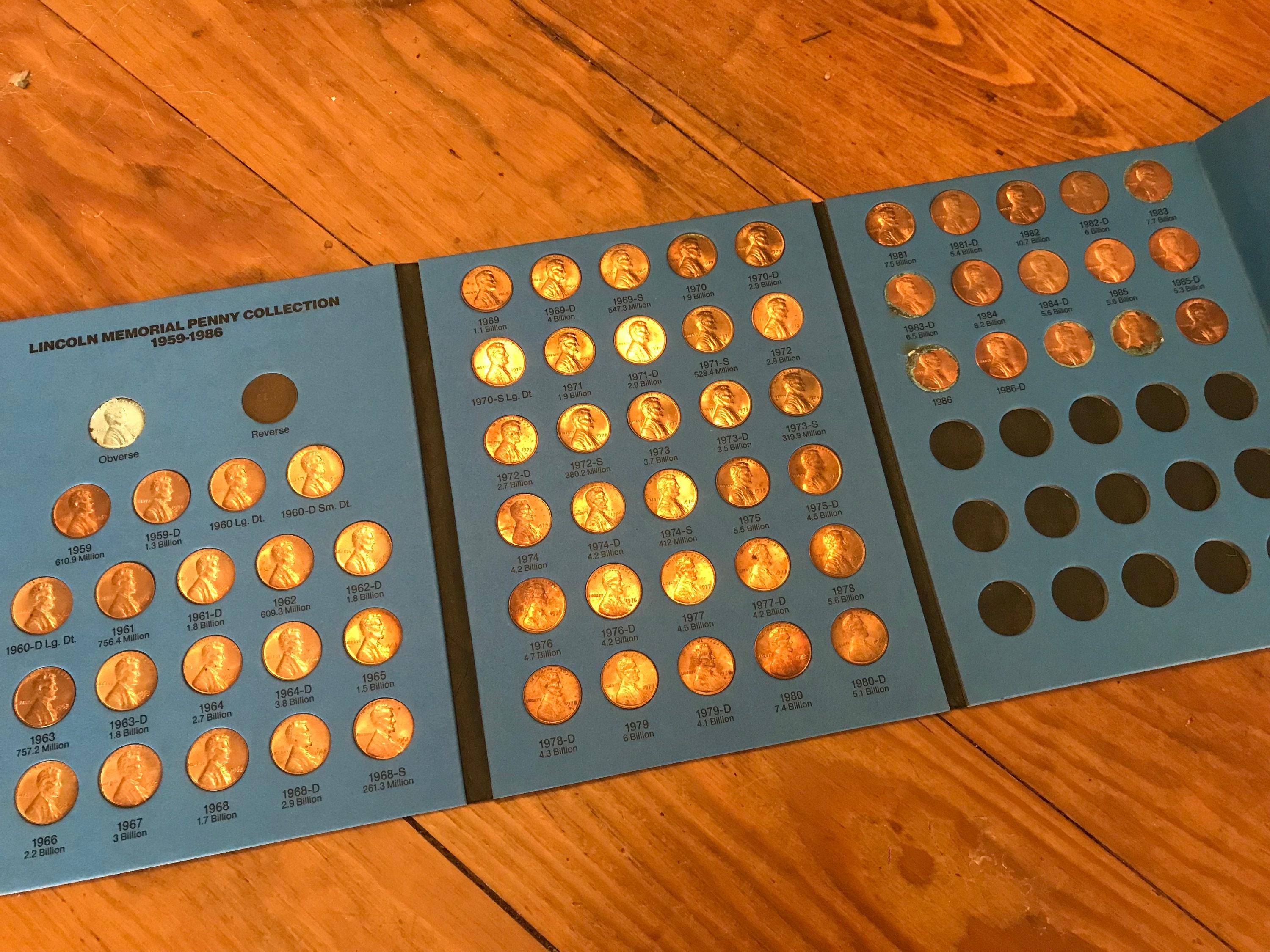 Lincoln Memorial Penny Collection 1959 X 1986 - Etsy