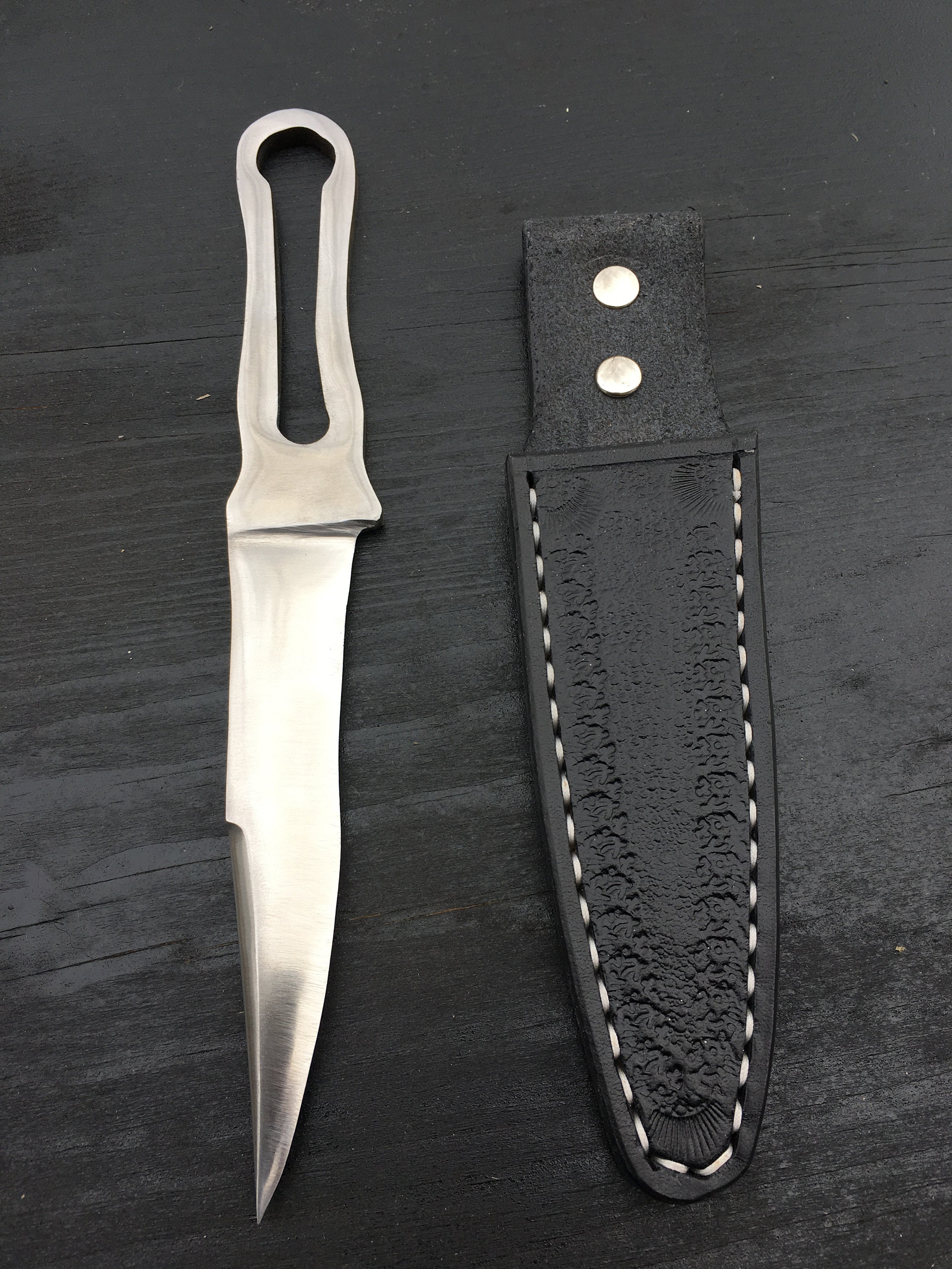 Large Neck Knife With keyhole Handle With Custom Made - Etsy