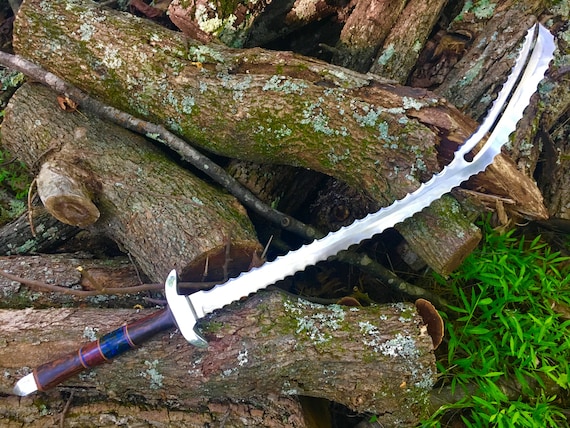 Recreation of the Indian Serrated Tegha Sword two Handed - Etsy