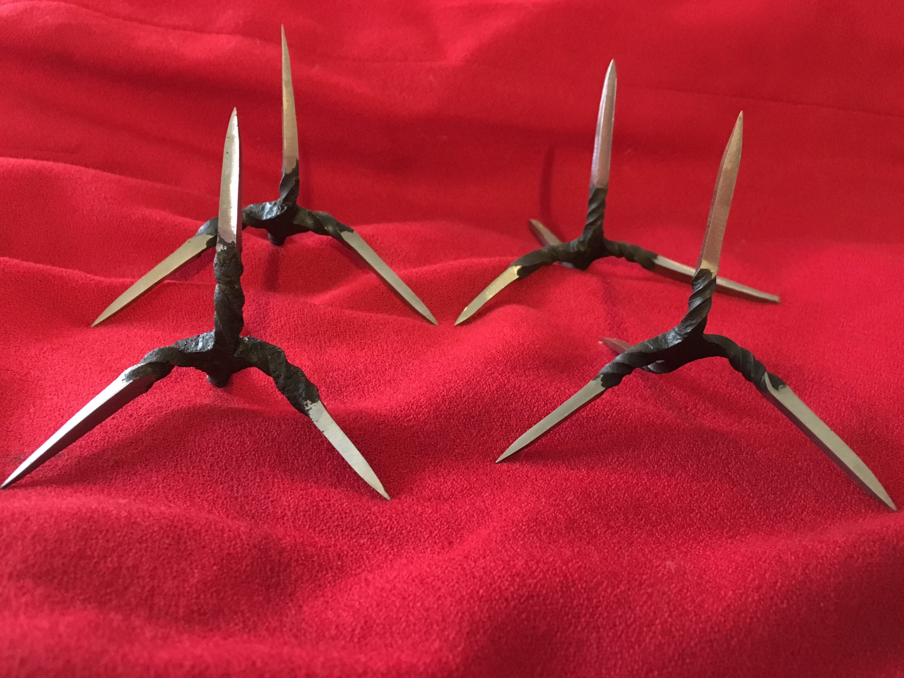 4 Pack of Roman-inspired Caltrops Forged From a SINGLE Piece - Etsy ...